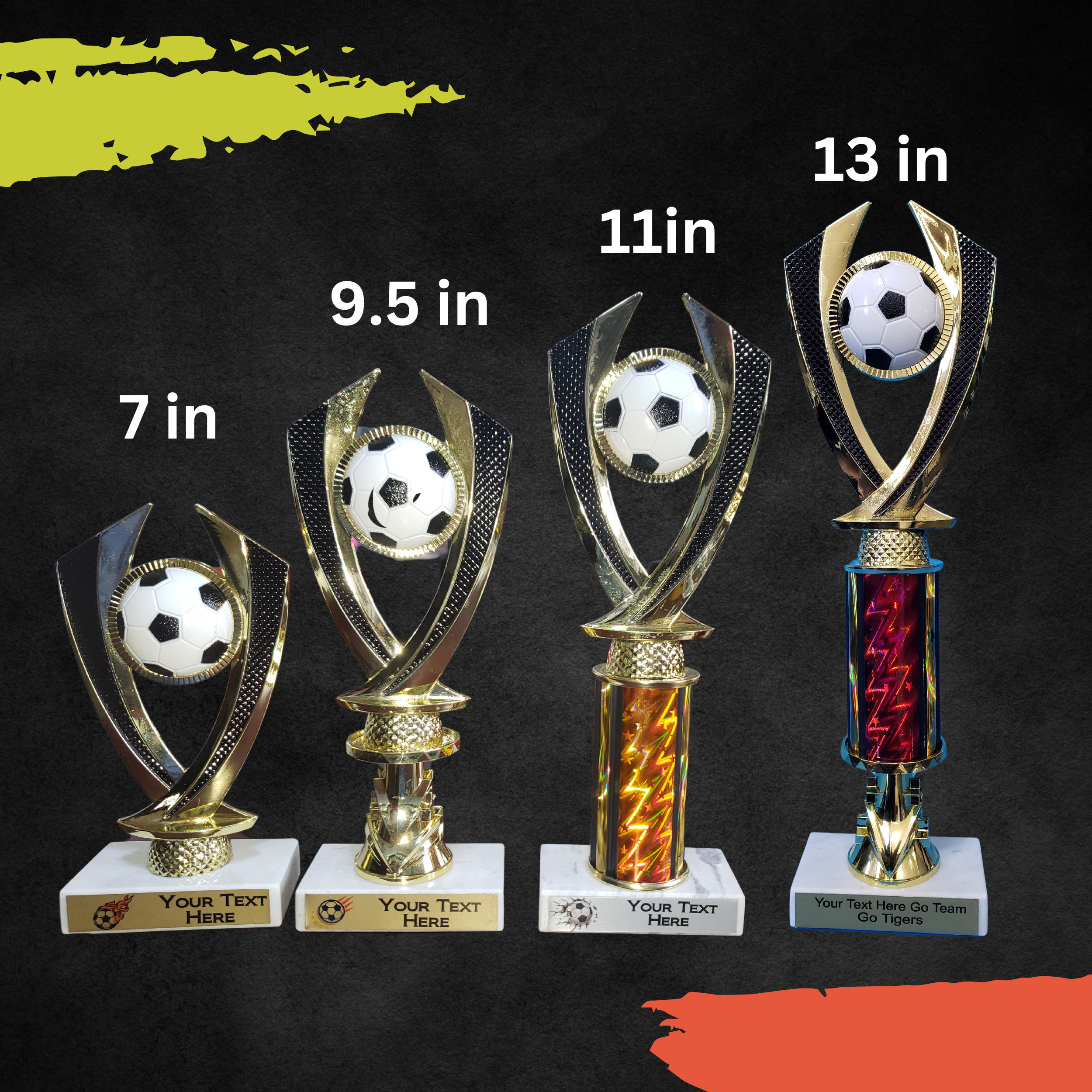 Customizable Soccer Trophies With Personalized Team Emblem & Color ...