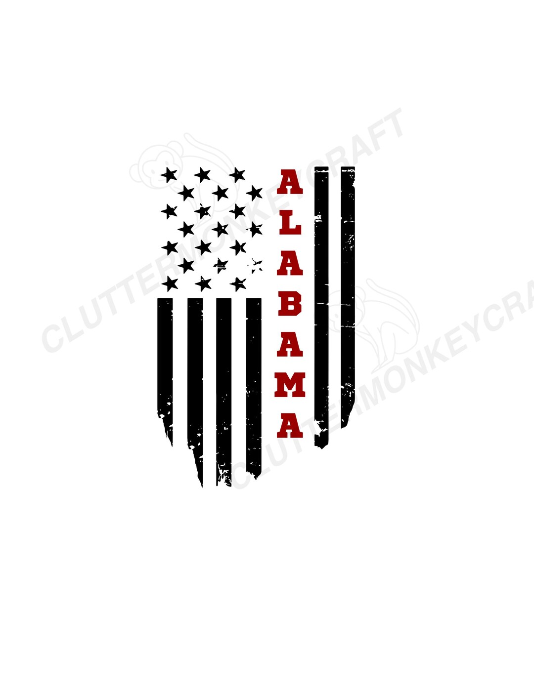 Alabama Sports SVG | Game Day Distressed Flag Design | State Pride ...