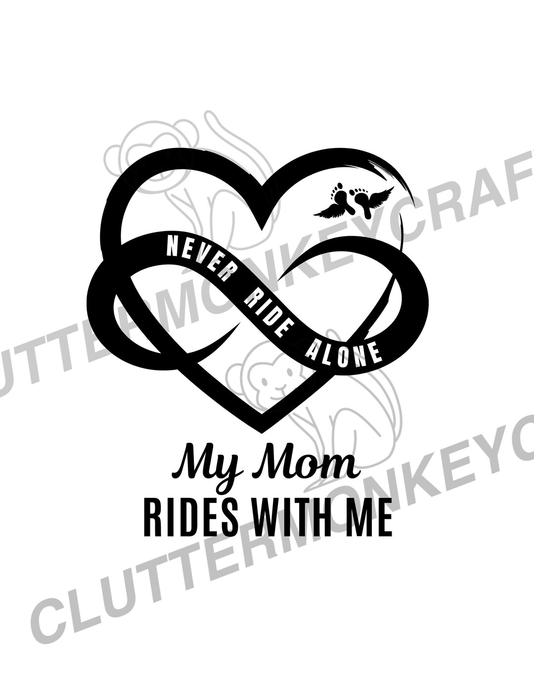 Never Ride Alone My Mom Rides With Me PNG SVG PDF - Etsy