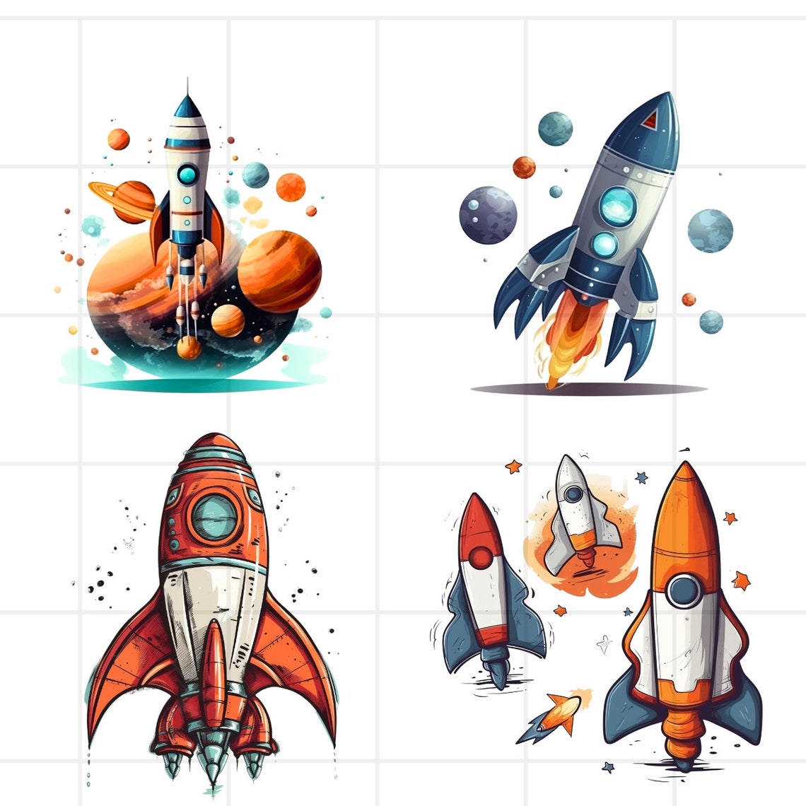 Ignite Imagination With Our Rocket Ship Bundle: 4 High-flying Designs ...