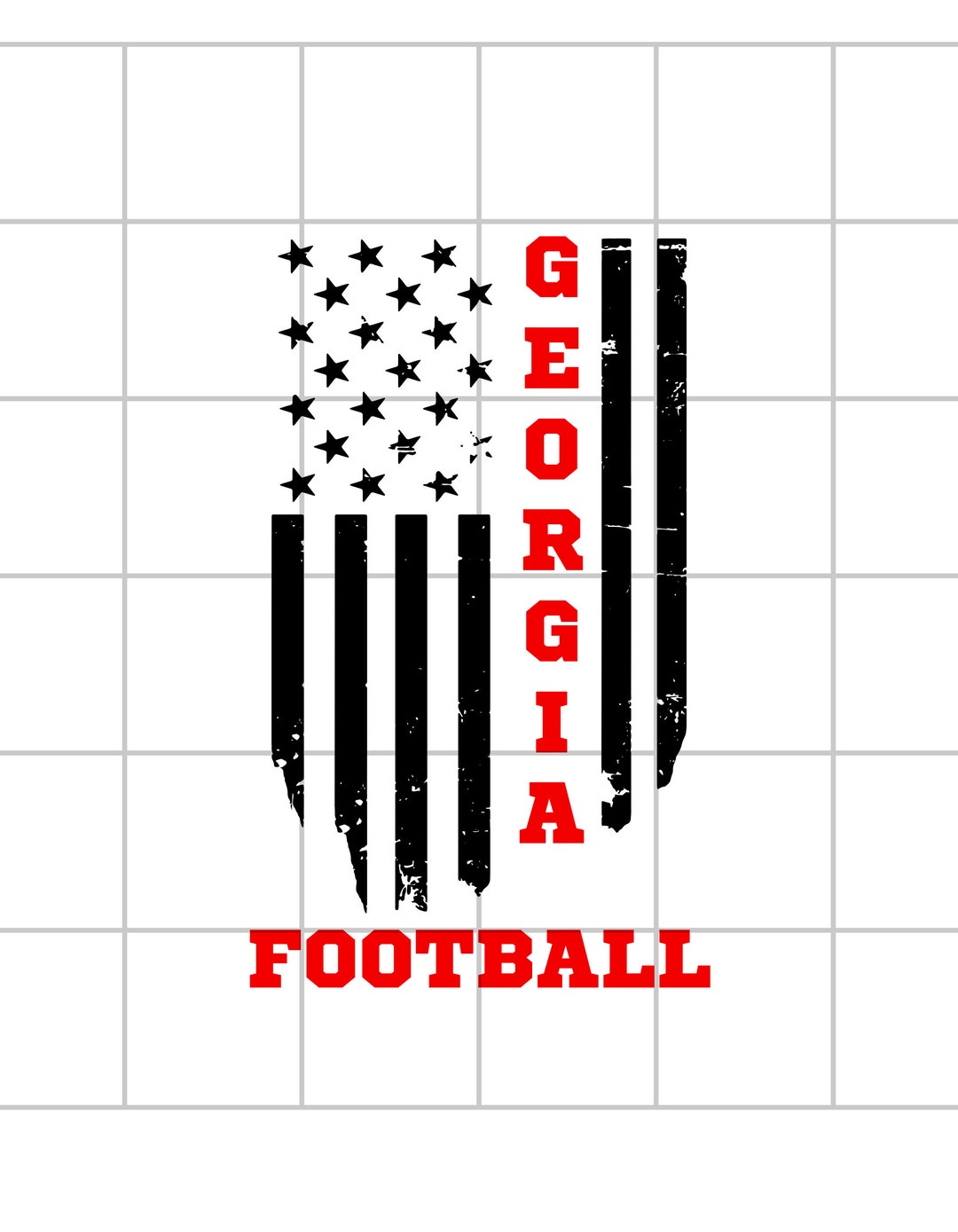 Show Your Team Spirit With a Stylish Black USA Flag Featuring 'georgia ...