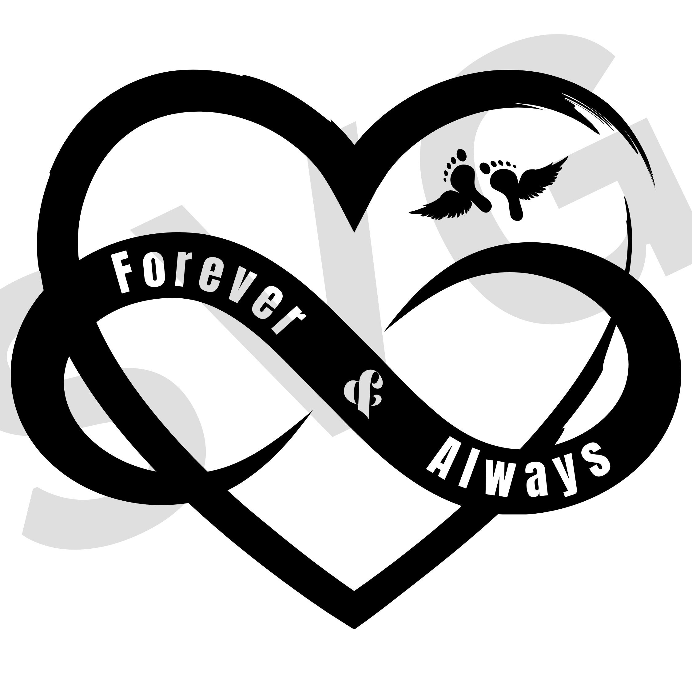 Memorial Infinity Heart SVG & PNG - in Loving Memory Design Files for ...