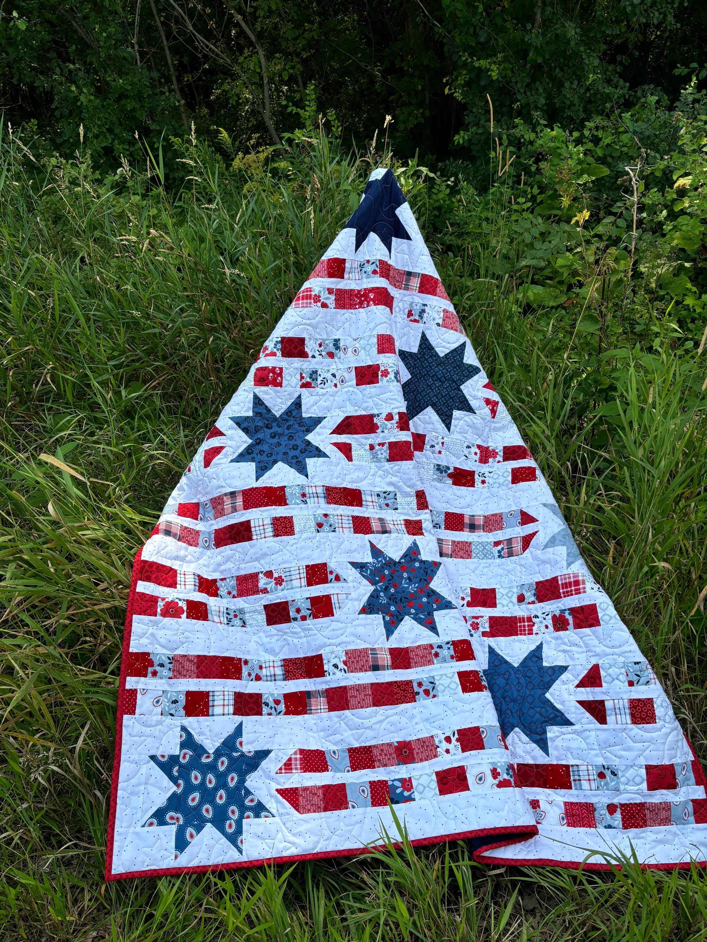 Patriotic American Quilt - Etsy