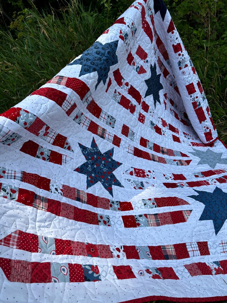 Patriotic American Quilt - Etsy