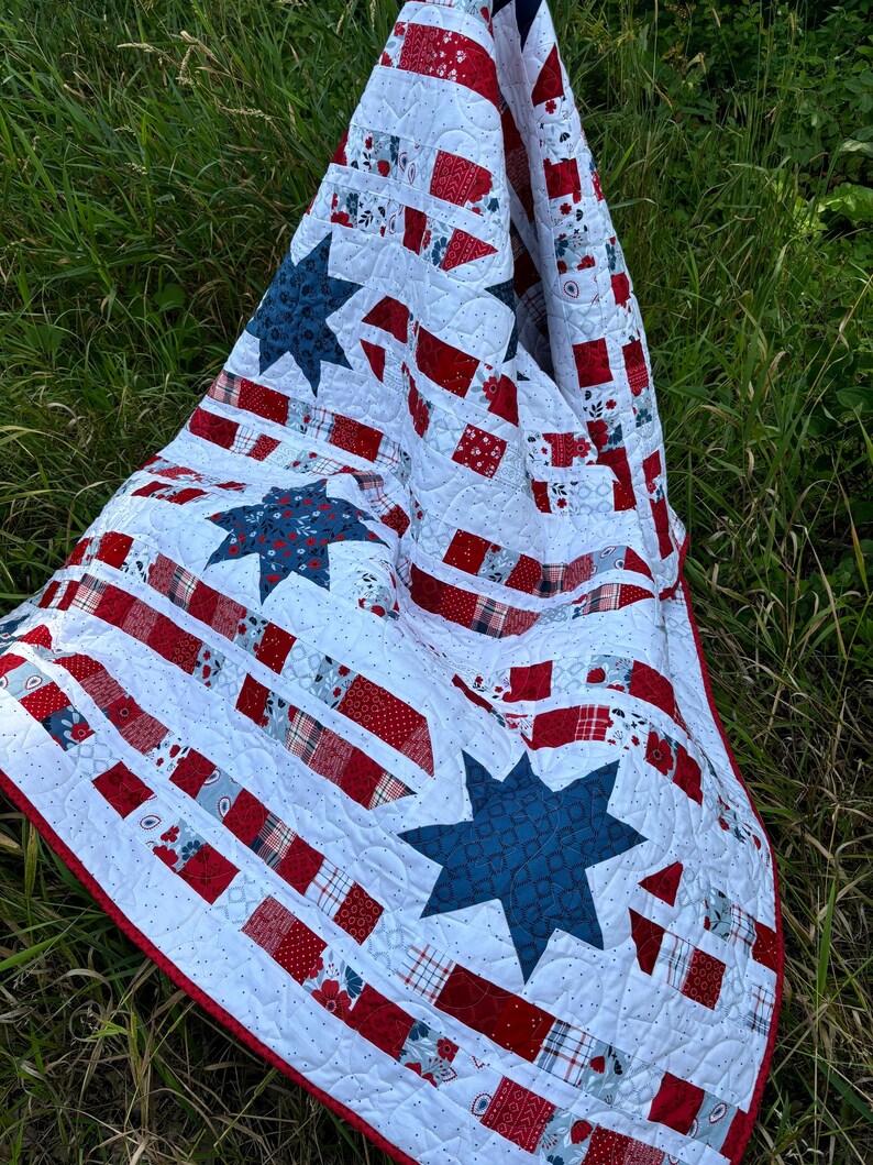 Patriotic American Quilt - Etsy