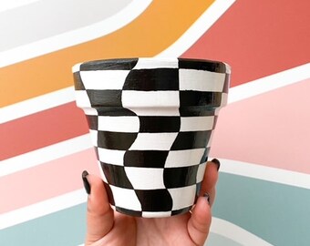 Checkered Pot - Etsy