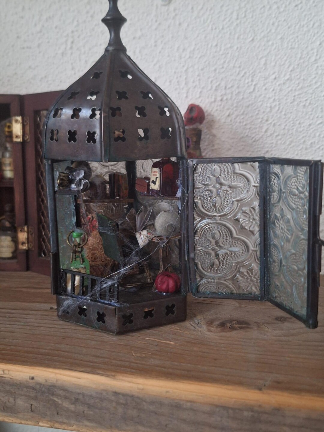Gothic Curiosity Lantern | Witchy Miniature Diorama | Dark Academia ...