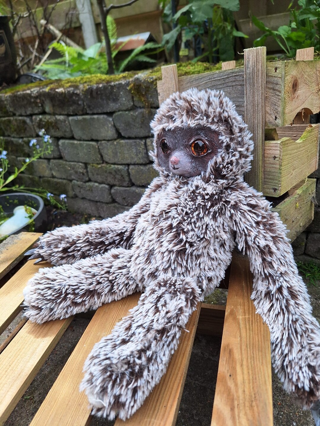 Enchanting OOAK Fantasy Sloth Plush | Handcrafted Cuddly Companion ...