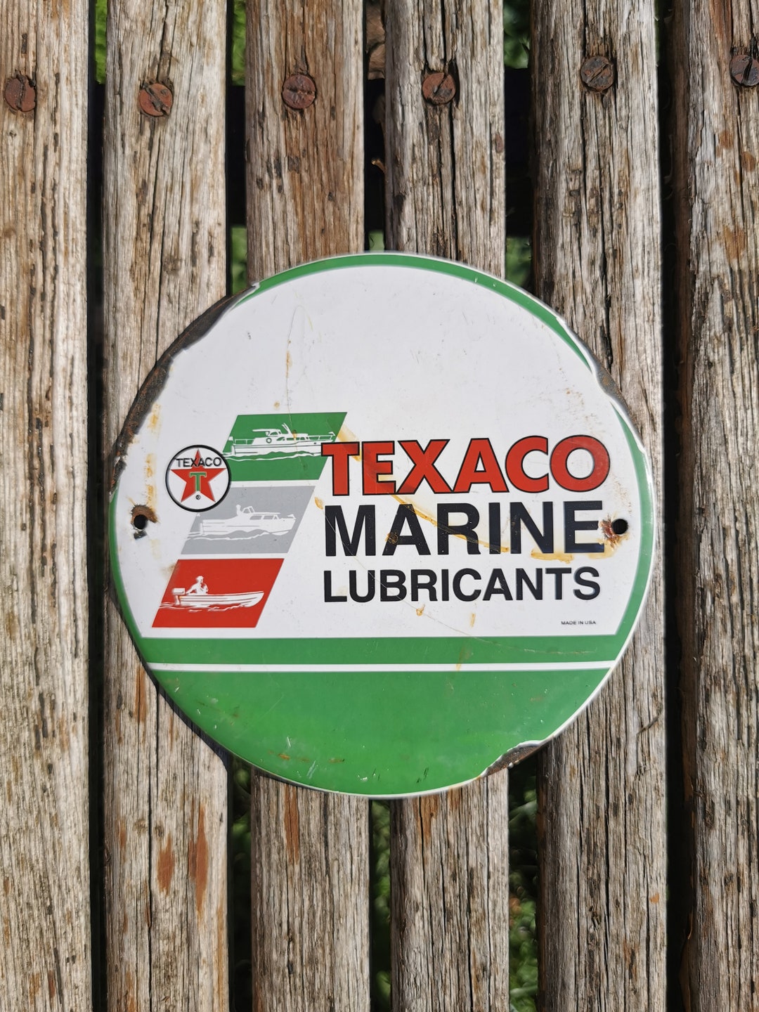 ACC626 Texaco Marine Emailleschild,Werbeschild,Enemal Sign, - Etsy.de