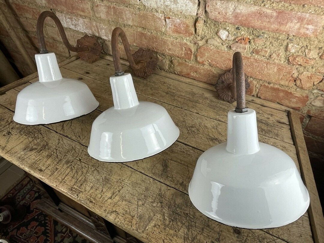 KE646 Emaille Aussenlampe-Hoflampe-Garage-Bauernhof-Beleuchtung - Etsy.de