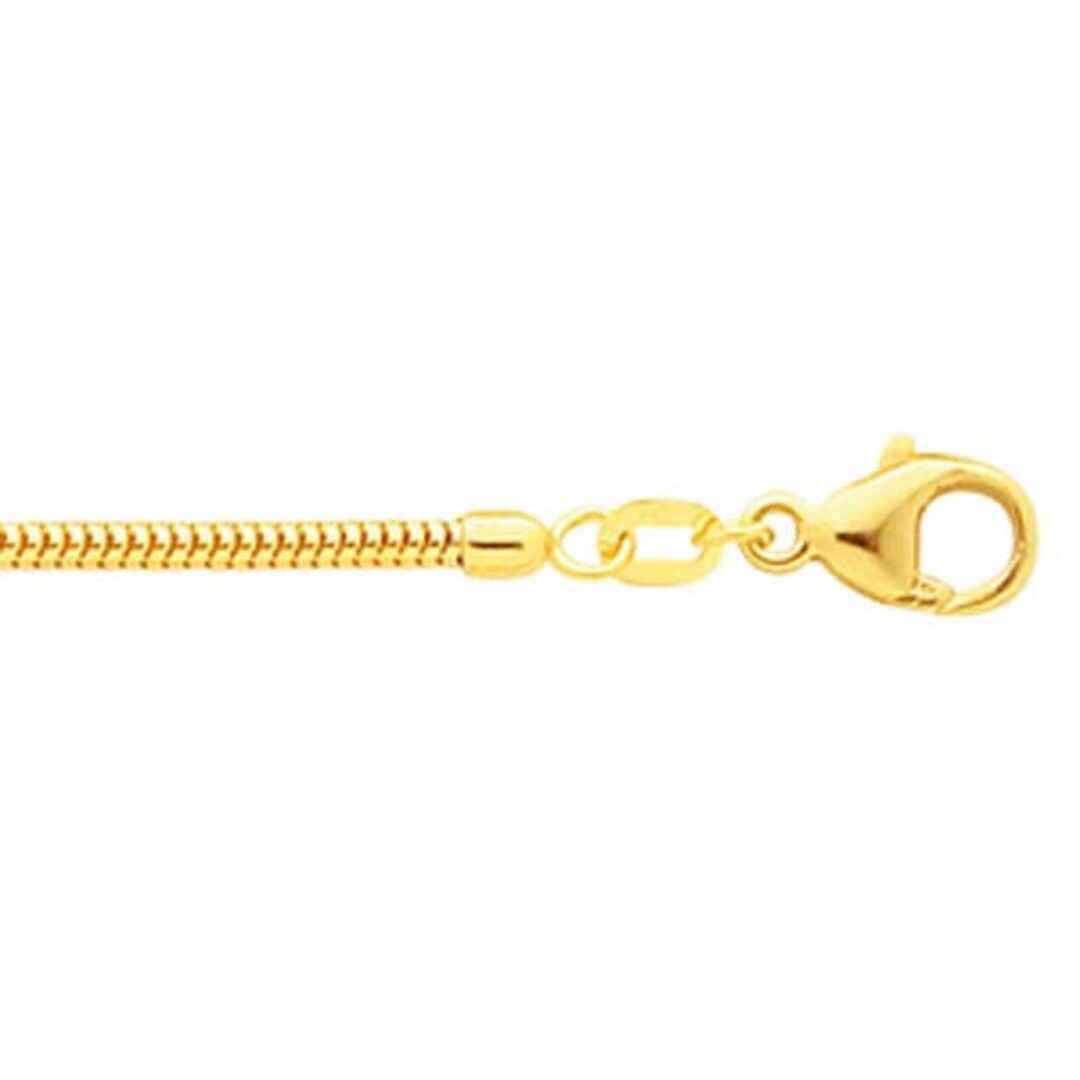 9ct Yellow Gold Diamond Cut Snake Chain 16