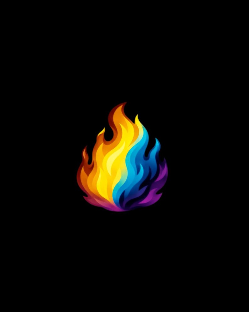 Animated Rainbow Flame Twitch Emote - Etsy