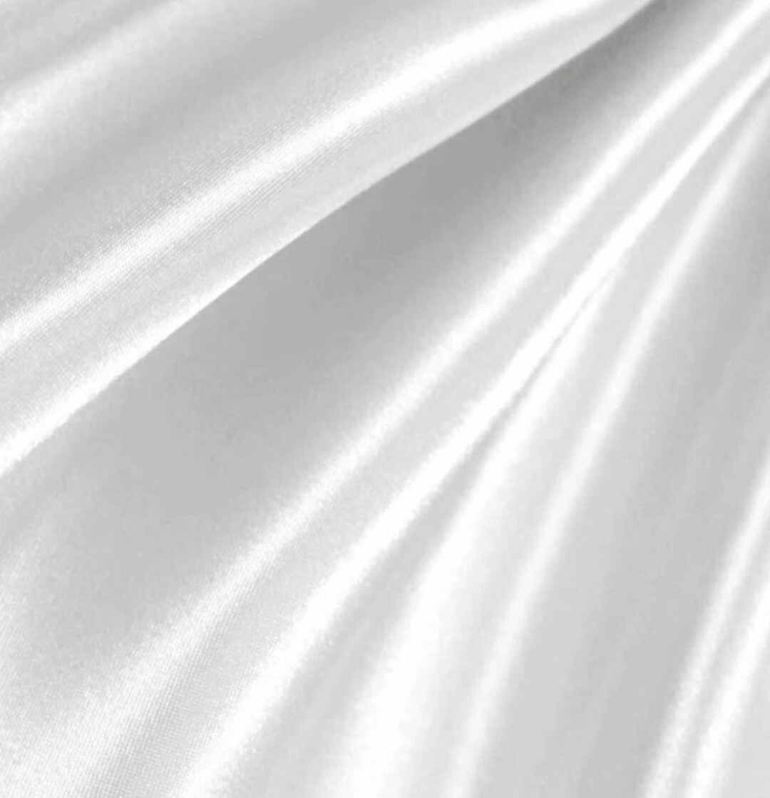 White Satin Fabric Thin Fabric by the Yard (11 Inches Wide) FAST ...