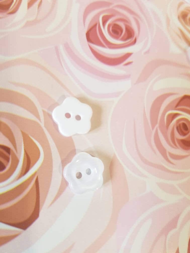 White Round Star Buttons Made of Quality Resin 11 Mm - Etsy