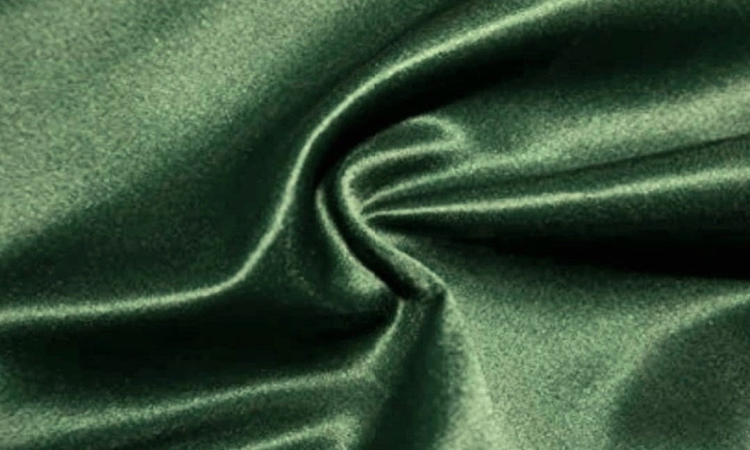 Dark Green Thick Satin Fabric by the Yard (A002) - 3/4 Yard - Half Yard ...