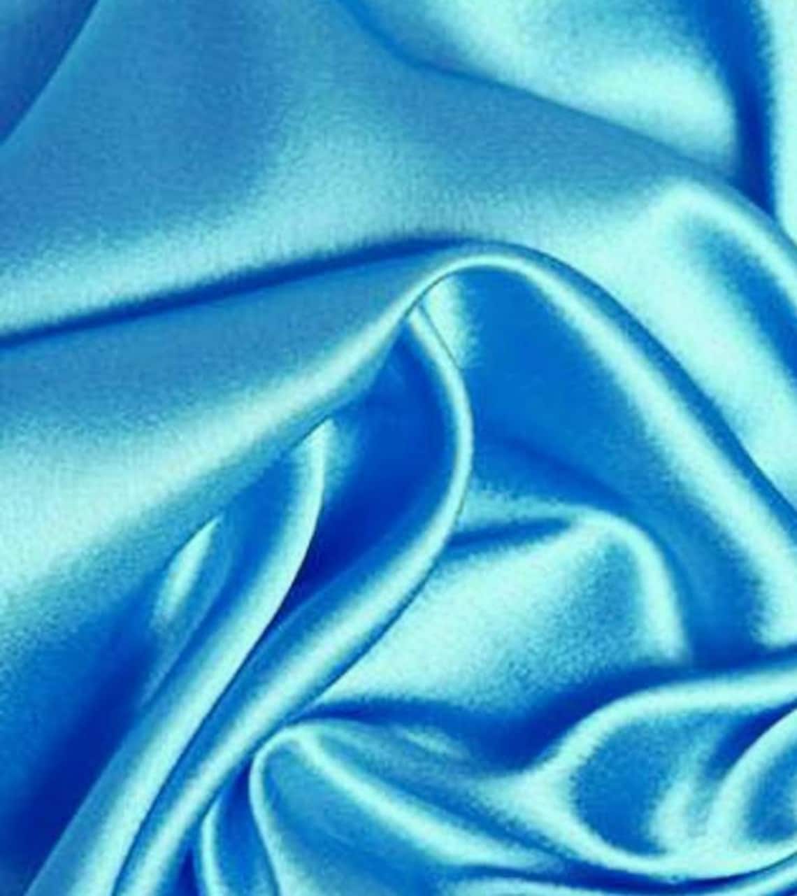 Sky Blue Satin Fabric Thin Fabric by the Yard Half Yard - Etsy