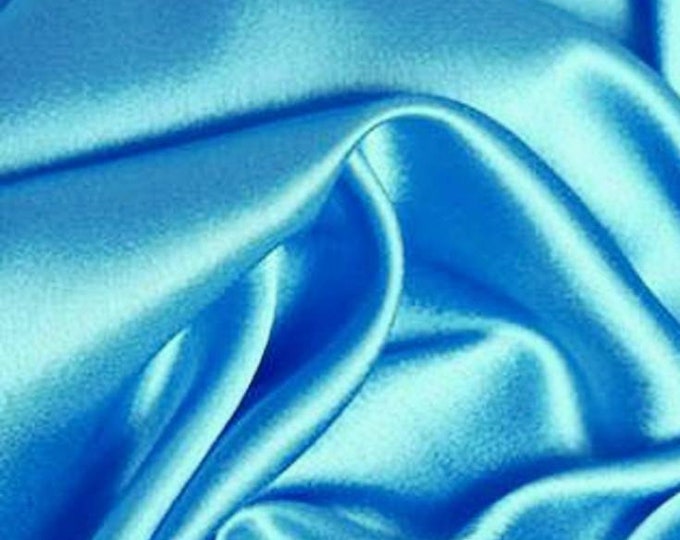 Sky Blue Satin Fabric Thin Fabric by the Yard Half Yard | Etsy