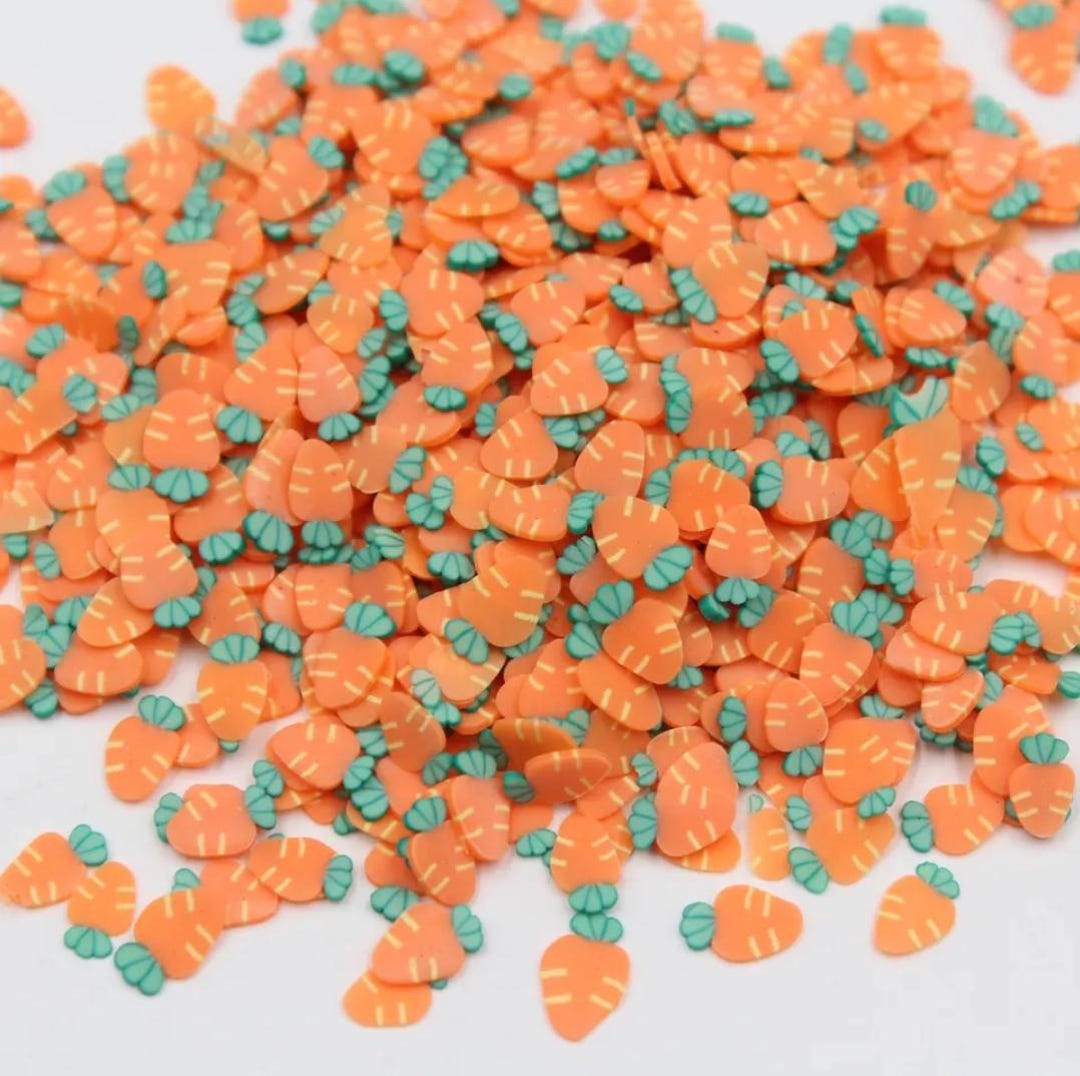 Carrot Polymer Clay Slices Nail Art Carrots 5mm in Size Tumblers FAST ...