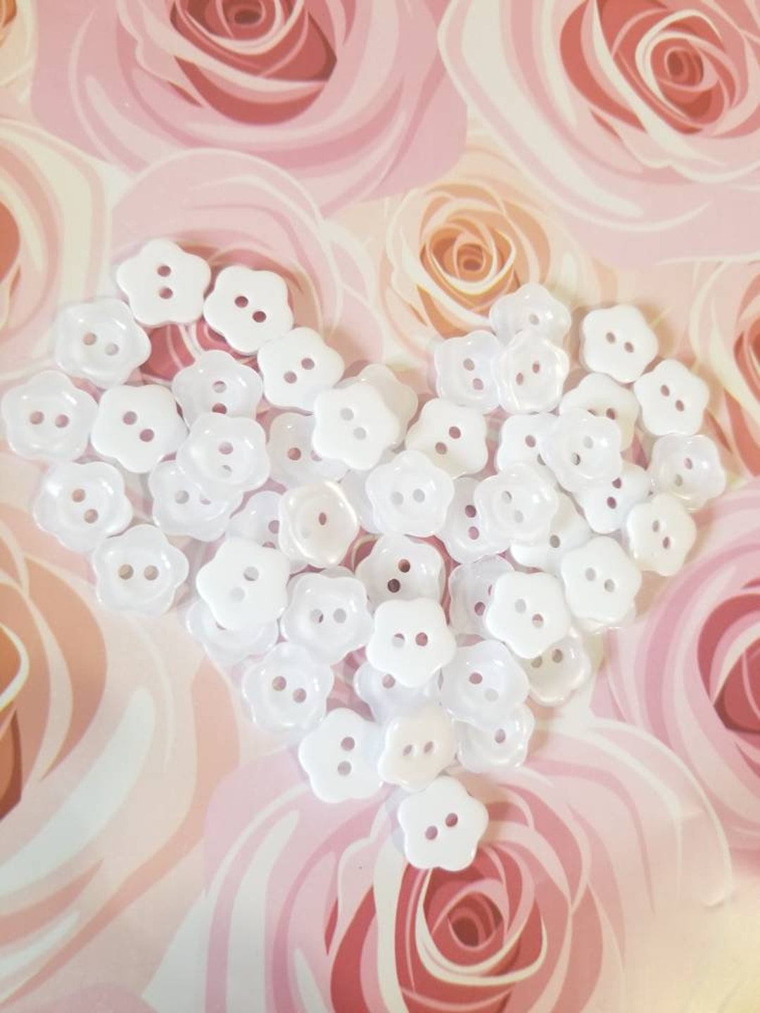 White Round Star Buttons Made of Quality Resin 11 Mm - Etsy