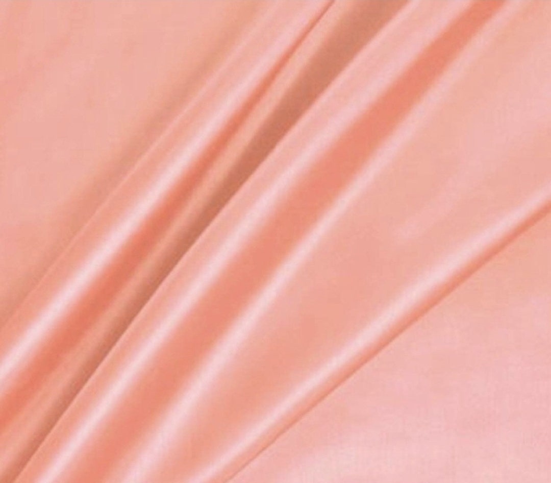 Peach Satin Fabric Thick Fabric by the Yard , Half Yard , Fat Quarter ...