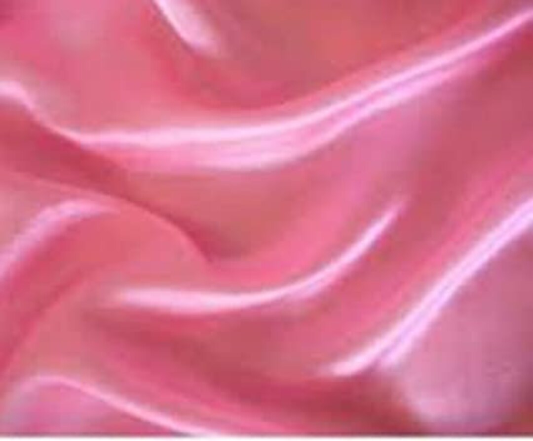 Neon Pink Satin Fabric Thin Fabric by the Yard , Half Yard , Fat ...