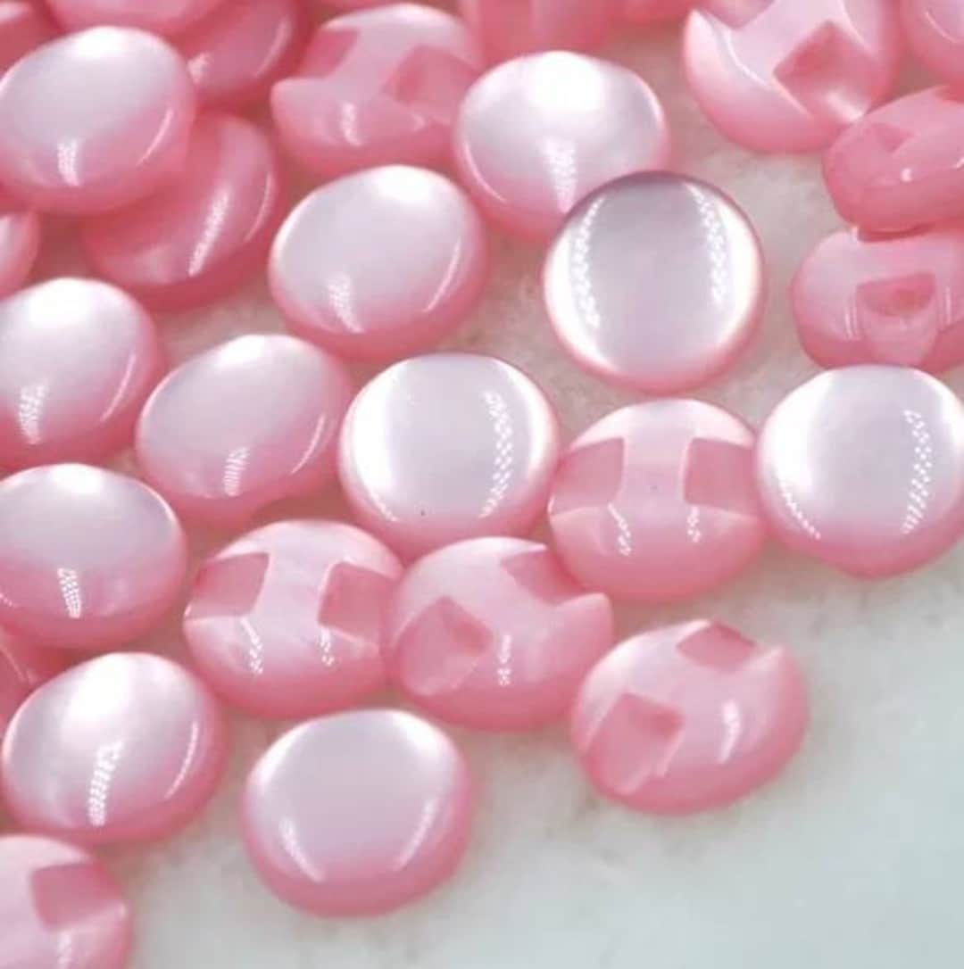 Baby Pink Eye Cat Stone Buttons L Baby Pink Buttons L Made of Quality ...