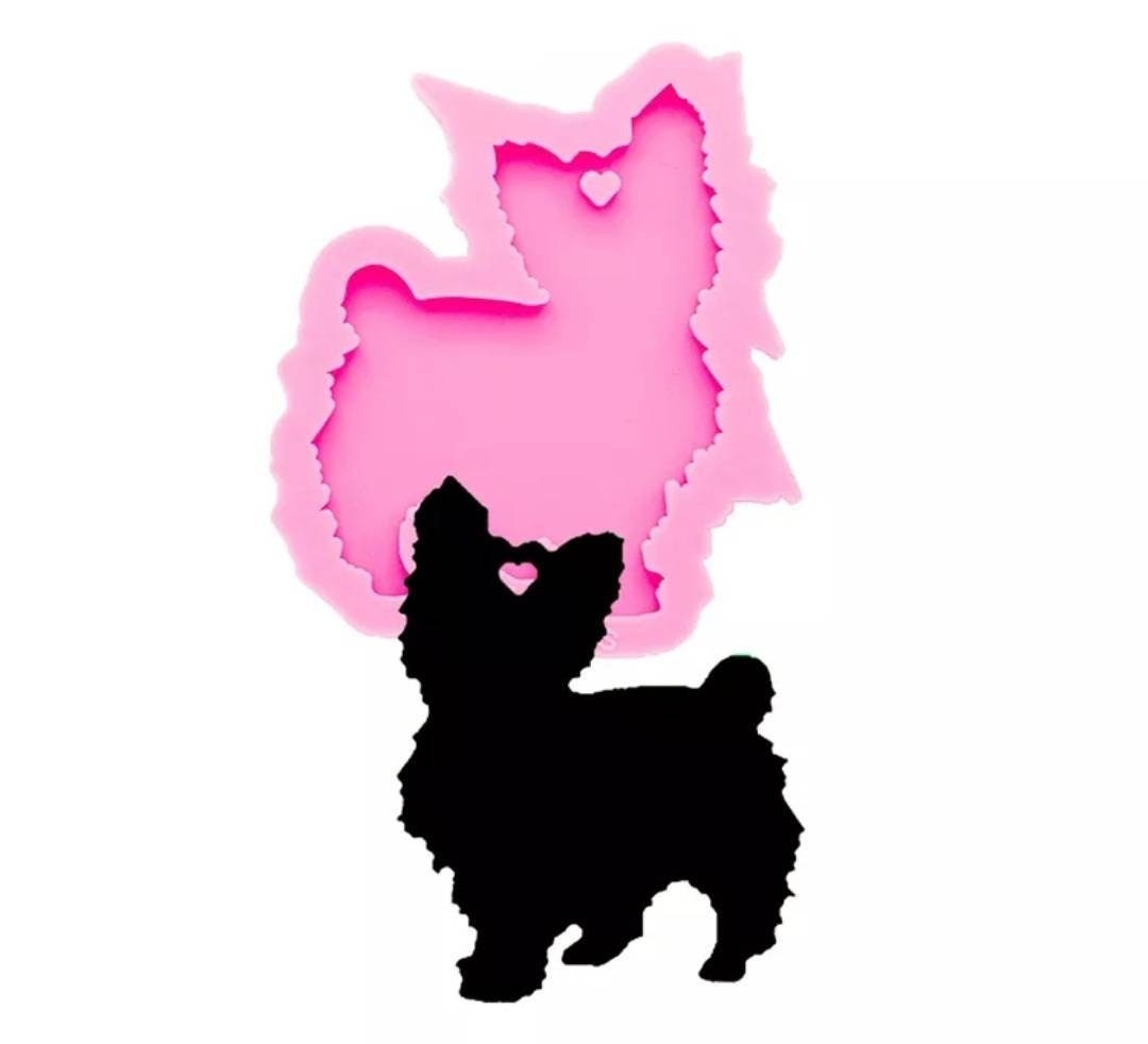 Yorkie Dog Shaped Silicone Mold to Use With Resin, Chocolate, and Much ...