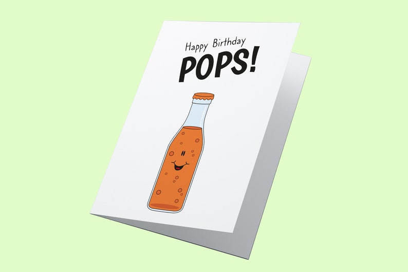Happy Birthday POPS Funny Birthday Card Happy Birthday - Etsy