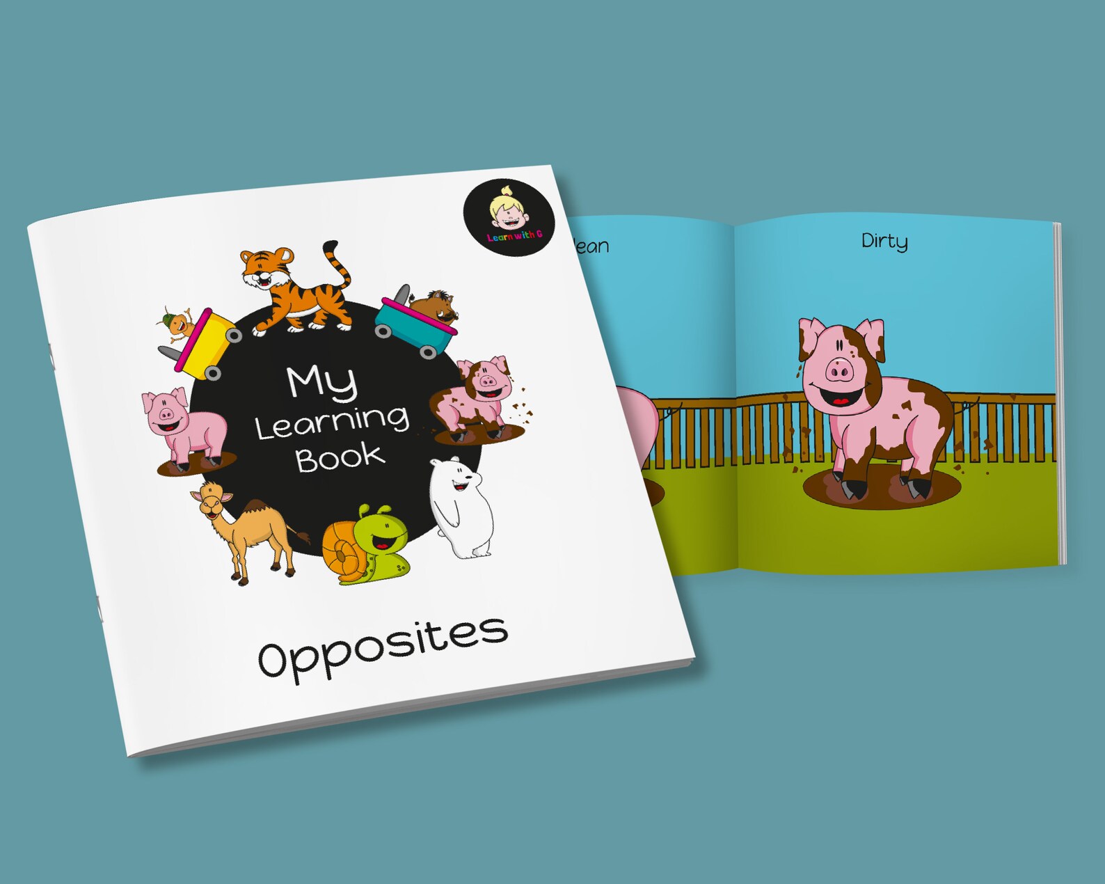 Opposites Childrens Learning Book Animals Learning Book - Etsy UK