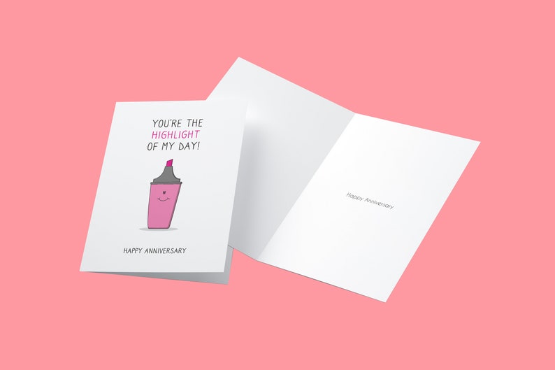 You're the Highlight of My Day Anniversary Card - Etsy