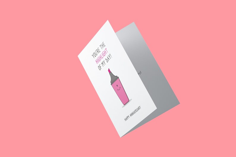 You're the Highlight of My Day Anniversary Card - Etsy