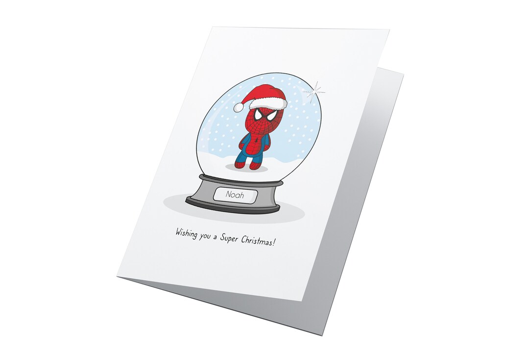 Personalised Superhero Christmas Card, Superhero Christmas, Childrens ...