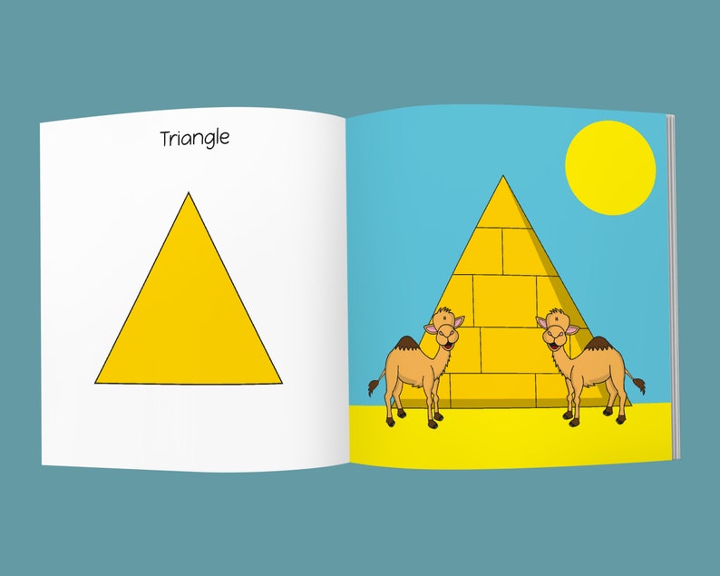 Shapes Childrens Learning Book Animals Learning Book for - Etsy