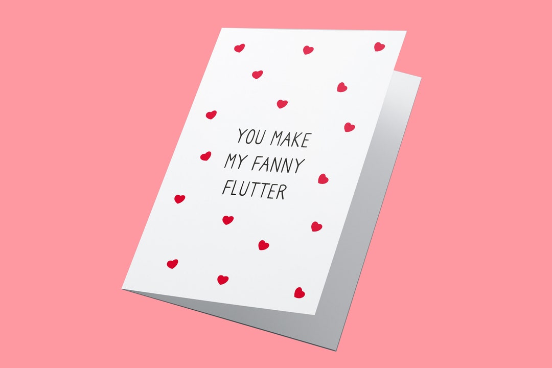 Fanny Flutters! Rude Anniversary Card, Boyfriend, Girlfriend, Husband ...