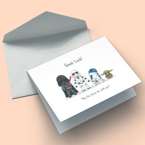 Star Wars Good Luck! Leaving Card, New Job Card, Goodbye Card, Joke ...