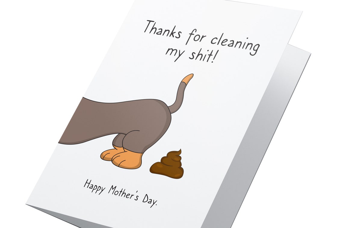Thanks for Cleaning My Shit Personalised Mothers Day Card | Etsy