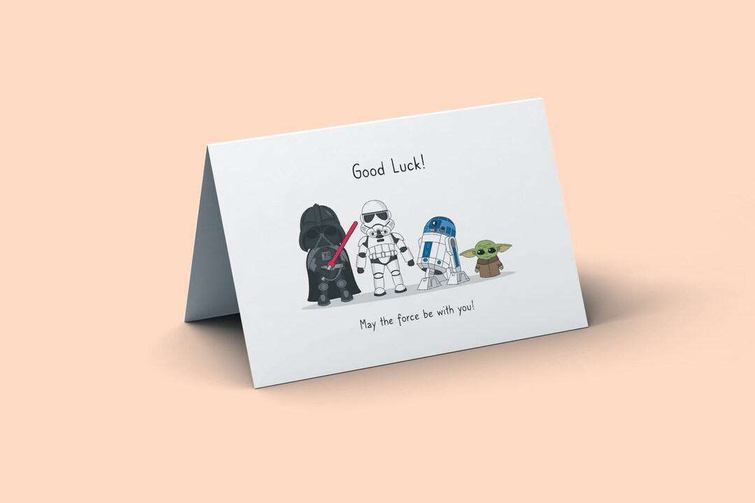 Star Wars Good Luck! Leaving Card, New Job Card, Goodbye Card, Joke ...
