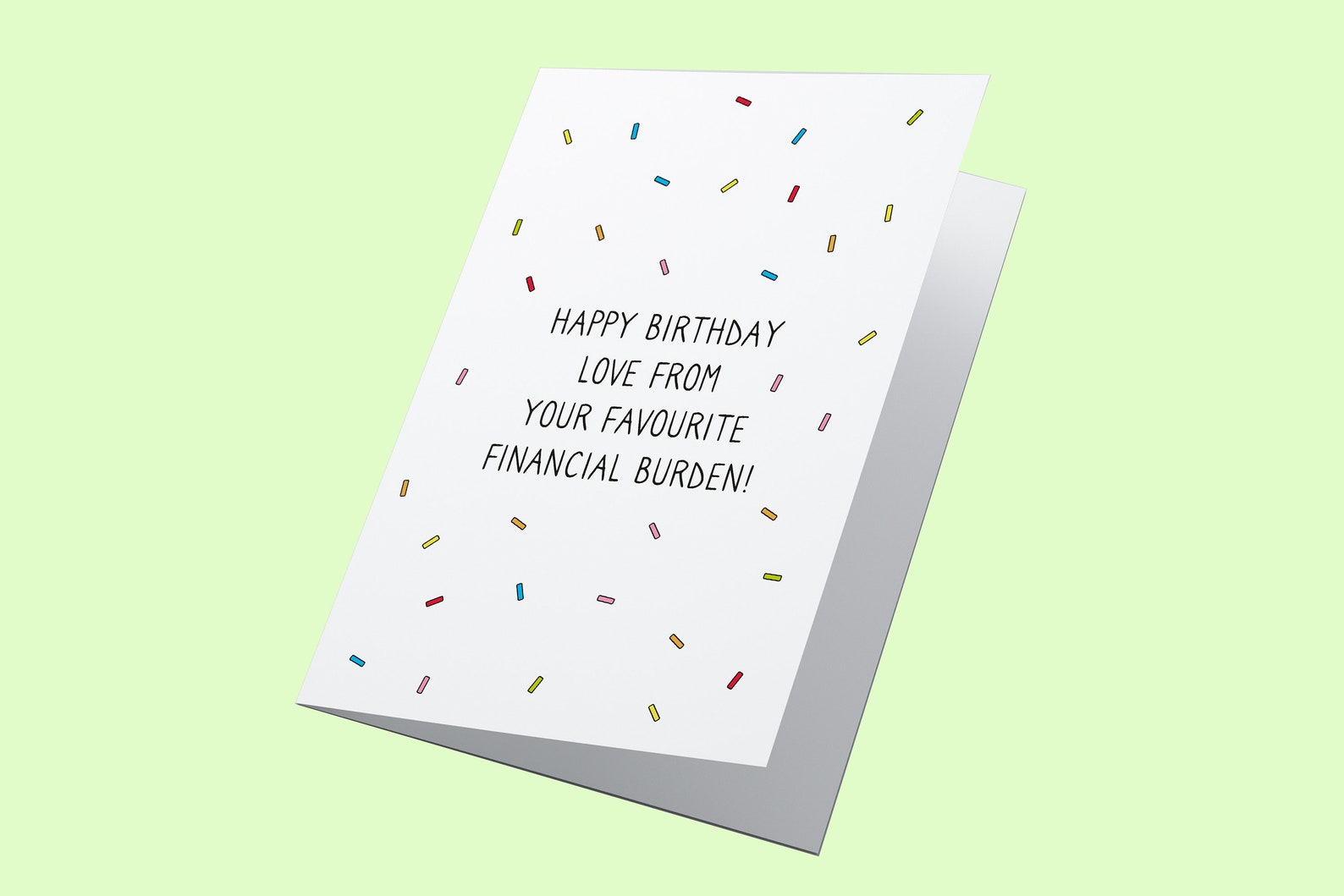 Financial Burden Funny Birthday Card Happy Birthday Card - Etsy