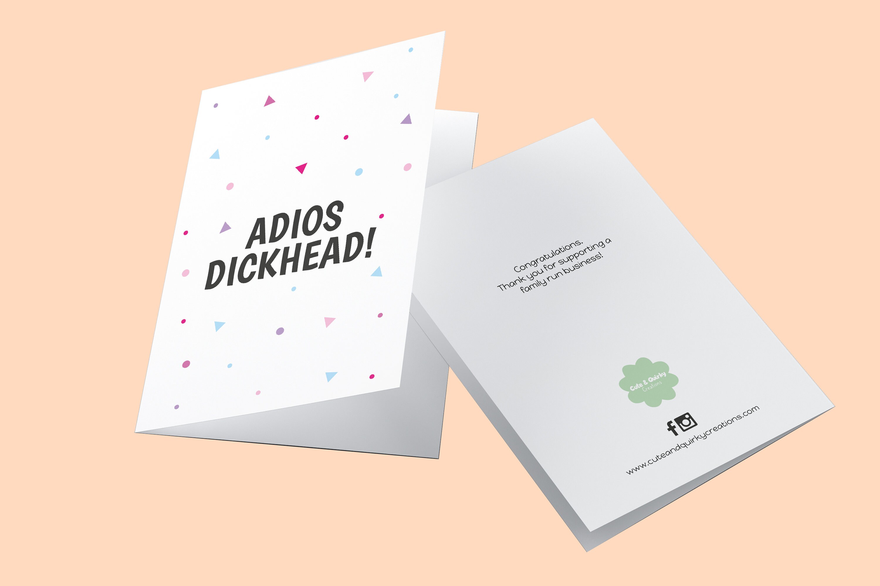 Adios Dickhead Leaving Card New Job Card Goodbye Card Joke - Etsy Canada