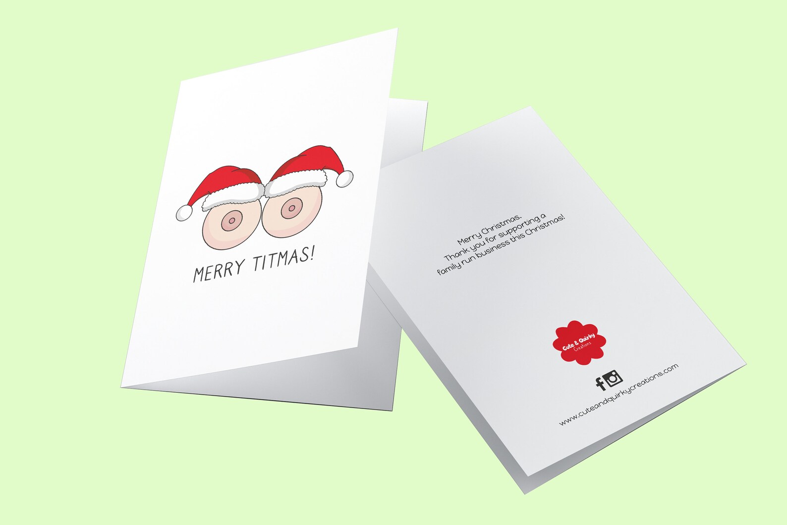 Merry Titmas Personalised Christmas Card Rude Christmas Card | Etsy