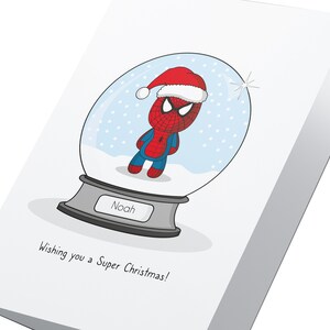 Personalised Superhero Christmas Card, Superhero Christmas, Childrens ...