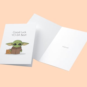 Good Luck Yo-da Best Leaving Card, New Job Card, Star Wars Leaving Card ...