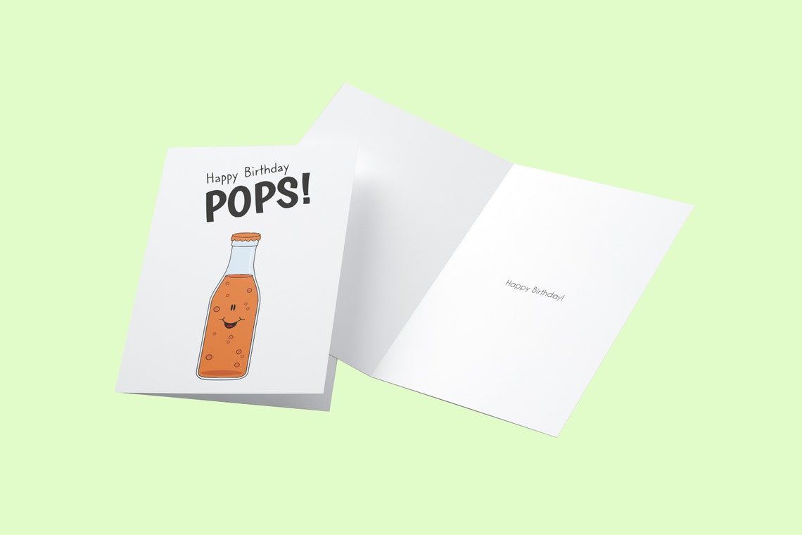 Happy Birthday POPS Funny Birthday Card Happy Birthday - Etsy