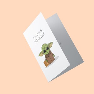 Good Luck Yo-da Best Leaving Card, New Job Card, Star Wars Leaving Card ...