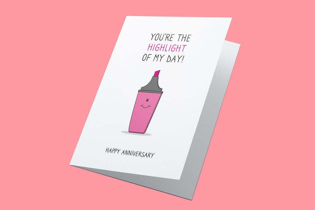You're the Highlight of My Day! Anniversary Card, Boyfriend, Girlfriend ...