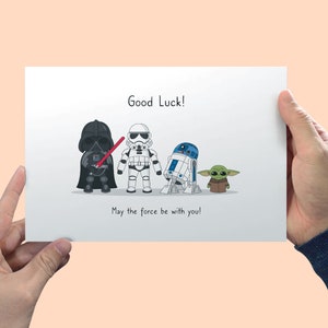 Star Wars Good Luck! Leaving Card, New Job Card, Goodbye Card, Joke ...