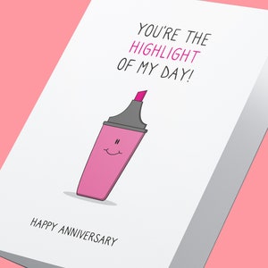You're the Highlight of My Day Anniversary Card - Etsy