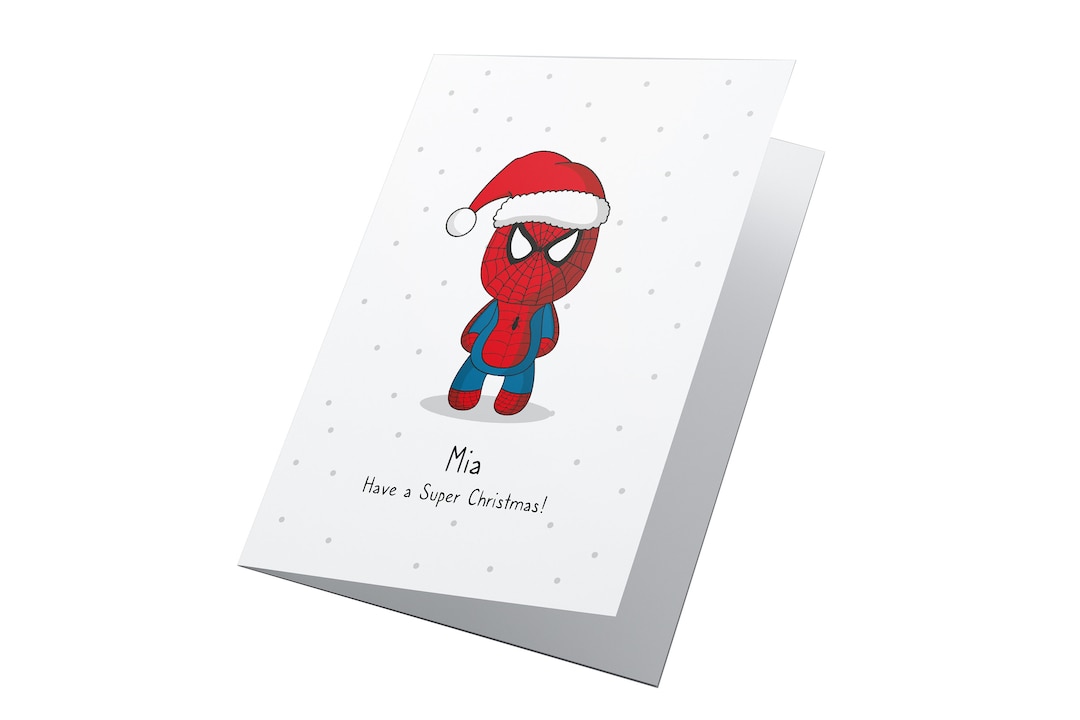 Personalised Superhero Christmas Card, Superhero Christmas, Childrens ...