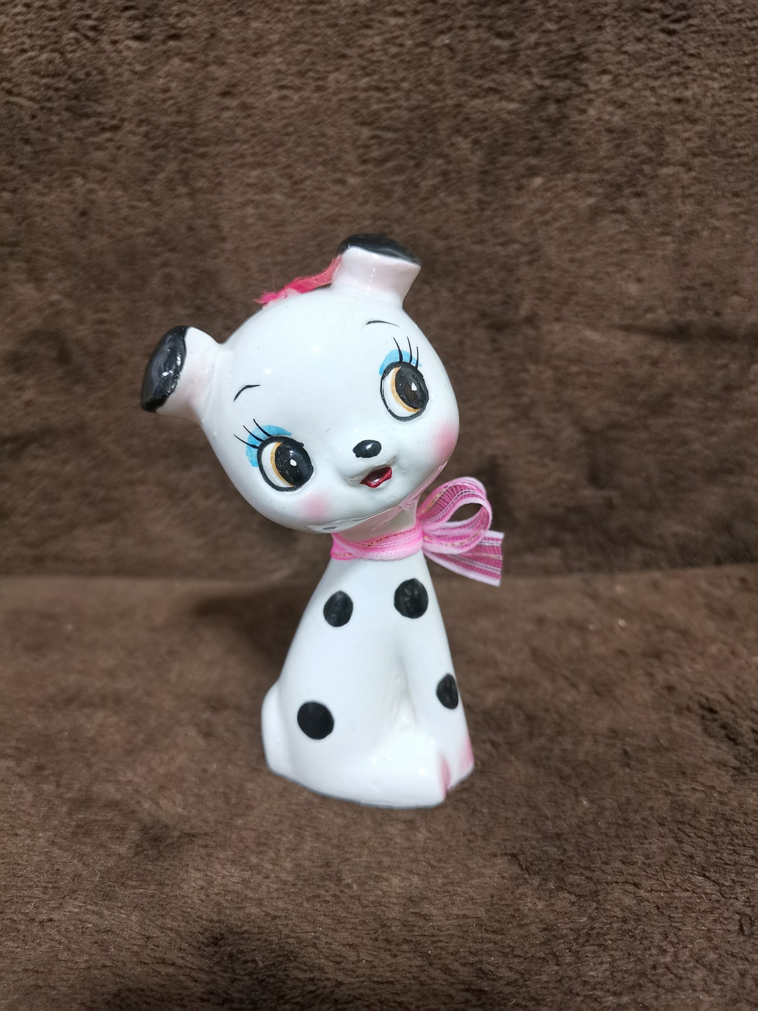 Vintage Japanese Animal Kawaii Toys Ceramic Kitsch Big Eye Puppy Dog ...