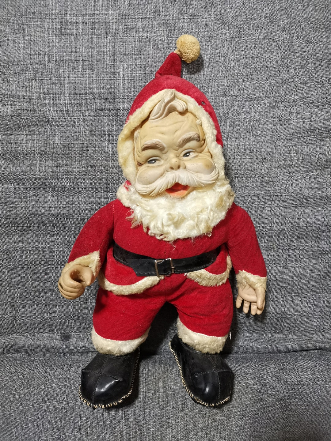 Vintage Rubber Face Santa Pixie Rushton Coke Coca Cola Santa Claus ...